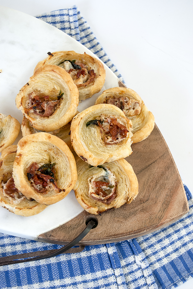 Mozzarella and Prosciutto Pinwheels - The Charming Detroiter