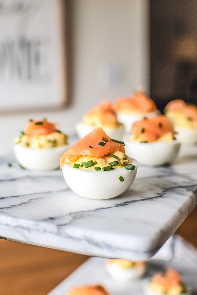 Simple Spring Deviled Eggs - The Charming Detroiter
